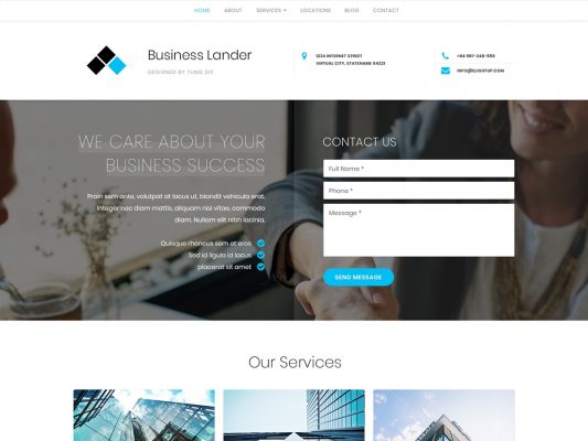 Download GretaThemes Business Lander WordPress Theme 1.1.6 - GetMyThemes