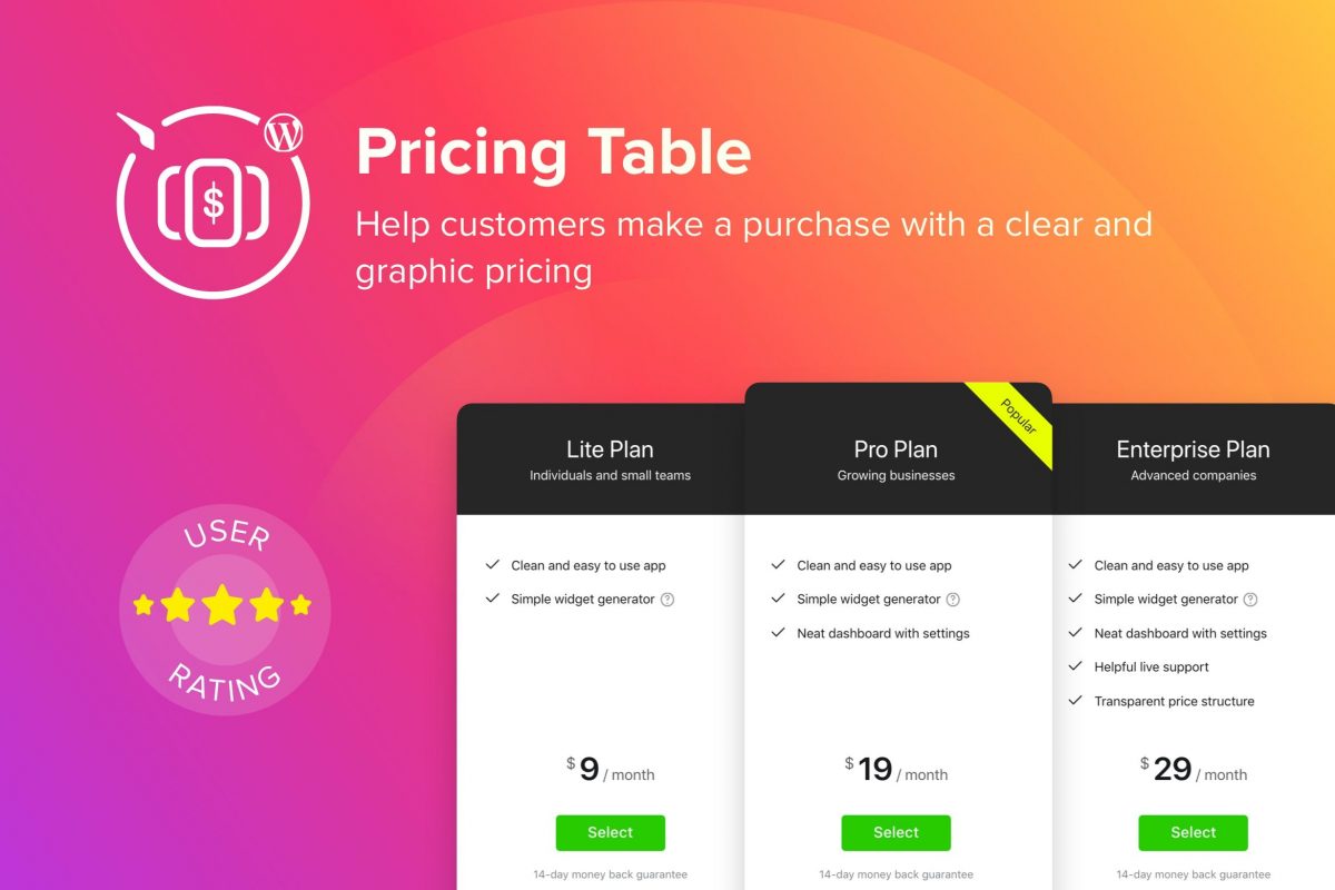 Download Elfsight Pricing Table 2.6.1 - GetMyThemes